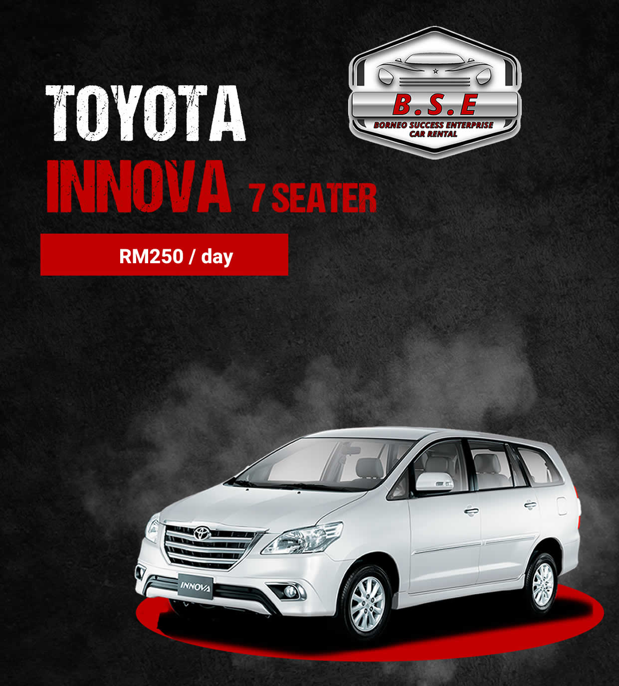 Toyota Innova 7 Seater - BSE Car Rental Kota Kinabalu